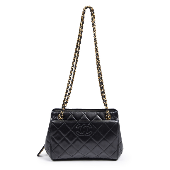 CHANEL | Bags | Chanel Mini Chain Shoulder Bag In Black Quilted ...